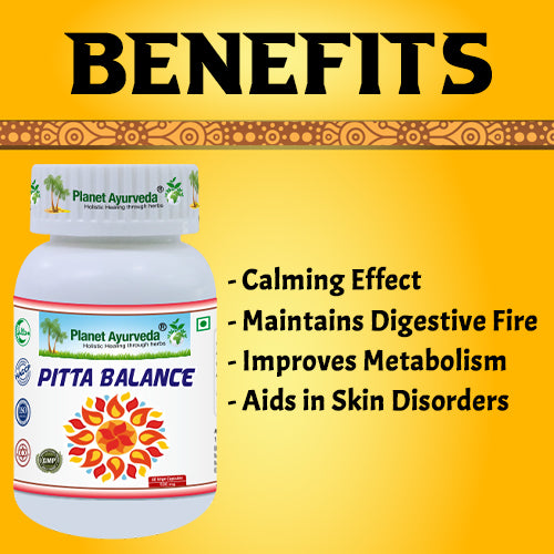 Planet Ayurveda Pitta Balance Capsules - Usage, Dosage and Benefits