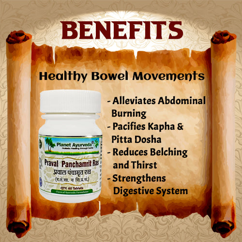 Planet Ayurveda Praval Panchamrit Ras - Usage, Dosage and Benefits