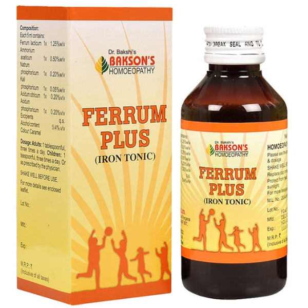 Buy Bakson's Ferrum Plus Iron Tonic - Uses, Benefits & Dosage