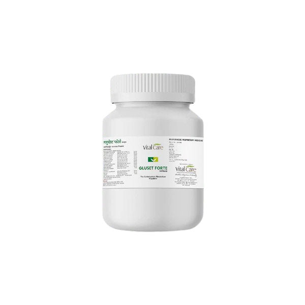 Buy Vital Care Gluset Forte Capsule Jar - Uses, Benefits & Dosage