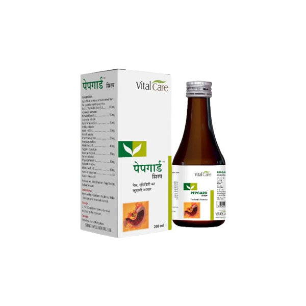 Buy Vital Care Pepgard Syrup 200 ml - Uses, Benefits & Dosage